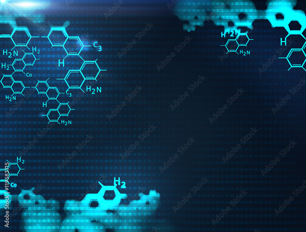 chemical science, medical substance and molecules background ill Stock ...