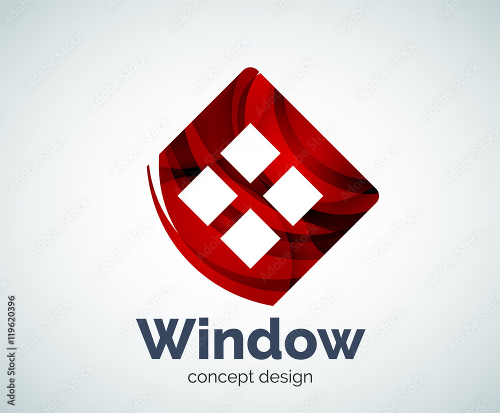 Window logo template Stock Vector | Adobe Stock