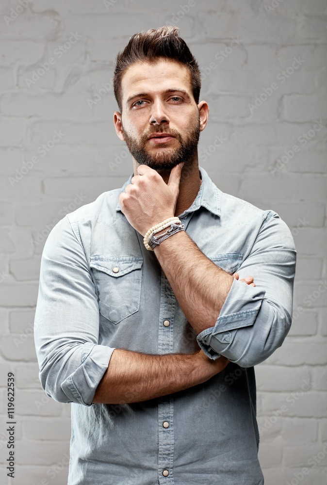 Portrait of young goodlooking man Stock Photo | Adobe Stock