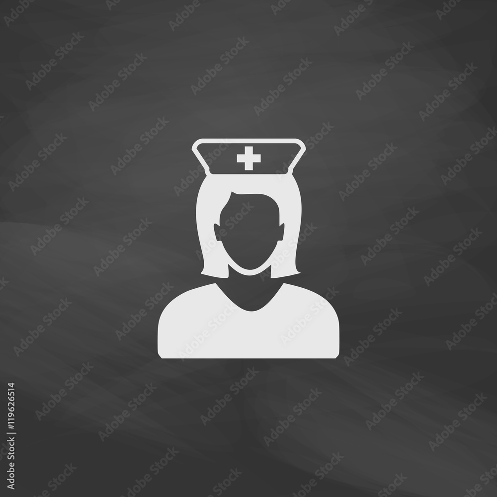 Nurse computer symbol Stock Vector | Adobe Stock