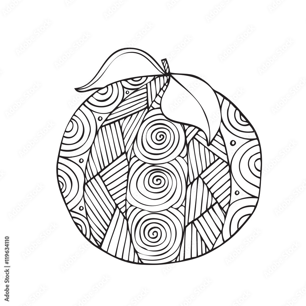 Adult coloring book page design Stock Vector | Adobe Stock