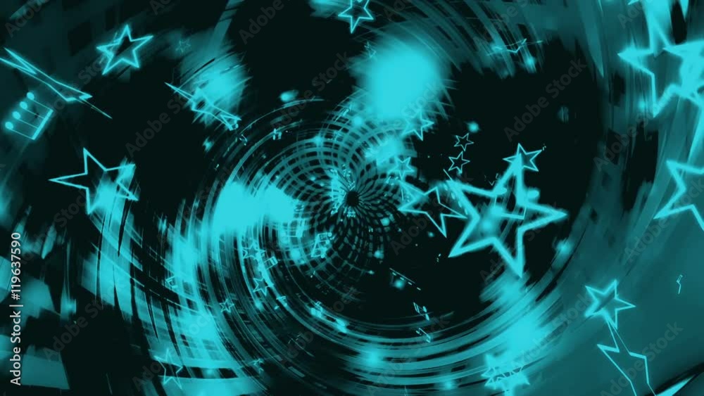 Music animated background in blue Stock Video | Adobe Stock