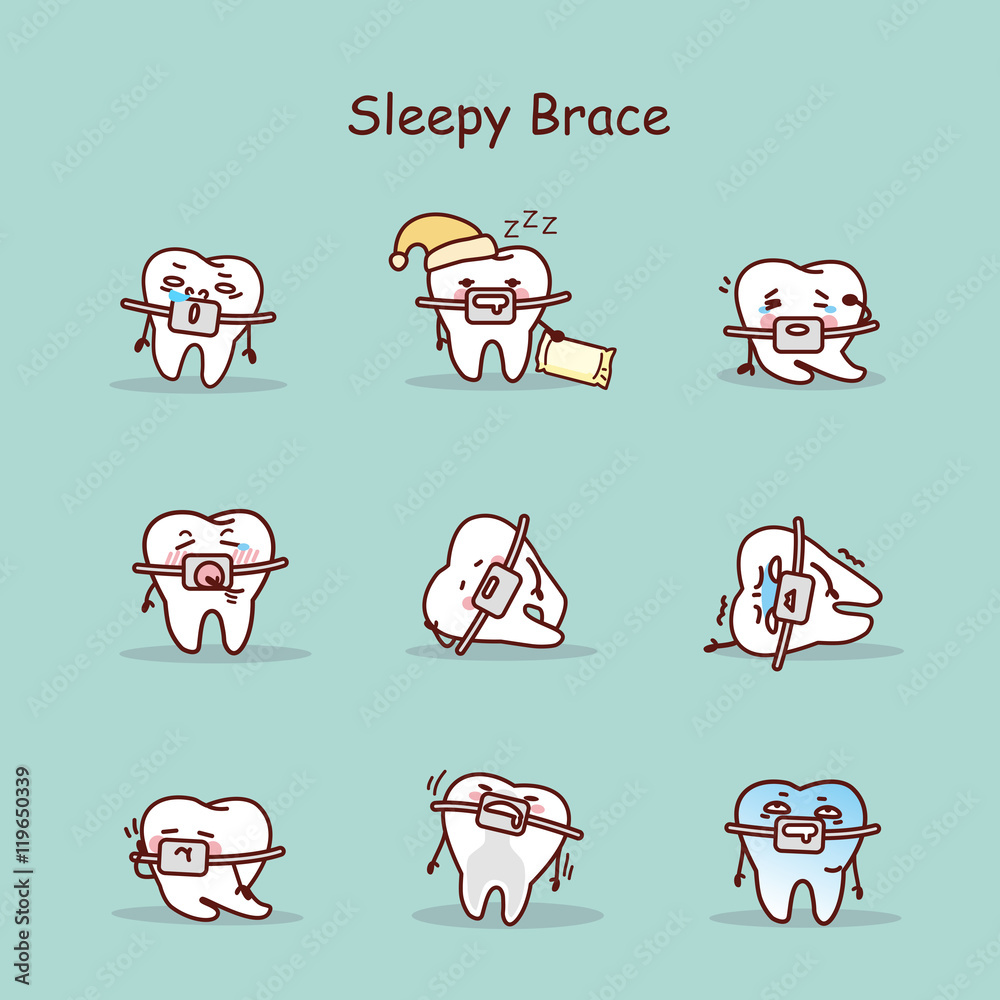 cartoon tooth wear brace Stock Vector | Adobe Stock