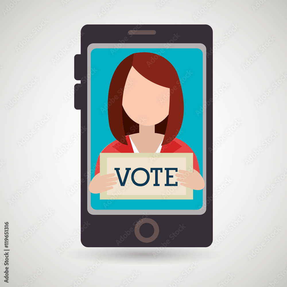 elections voting vote pc vector illustration eps10 Stock Vector | Adobe ...