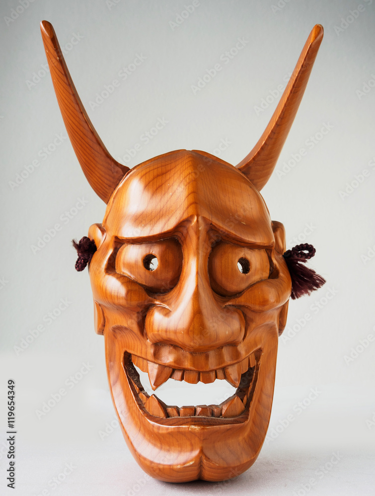 Traditional japanese theater mask Stock Photo | Adobe Stock