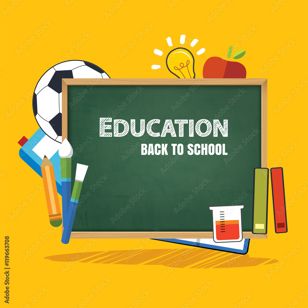 education banner and back to school background template Stock Vector ...