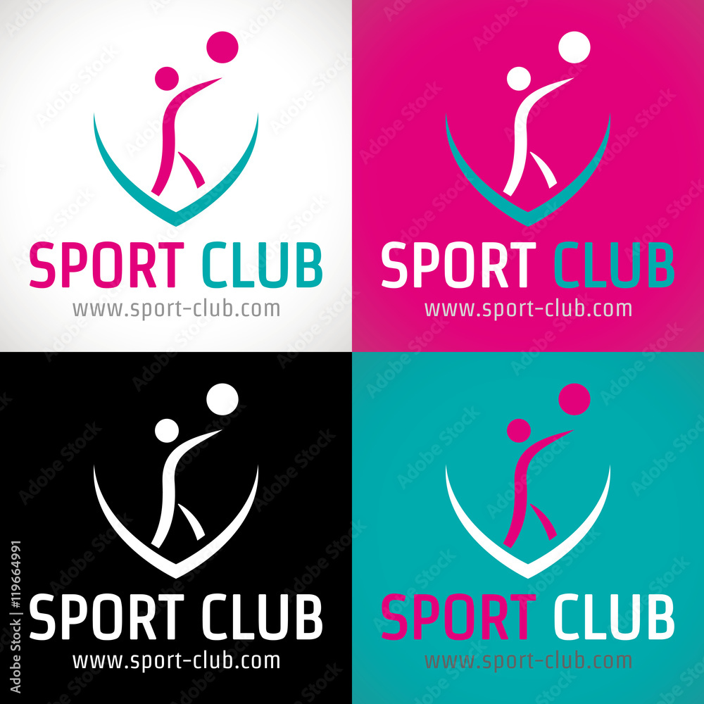 logo volley ball club sport Stock Vector | Adobe Stock