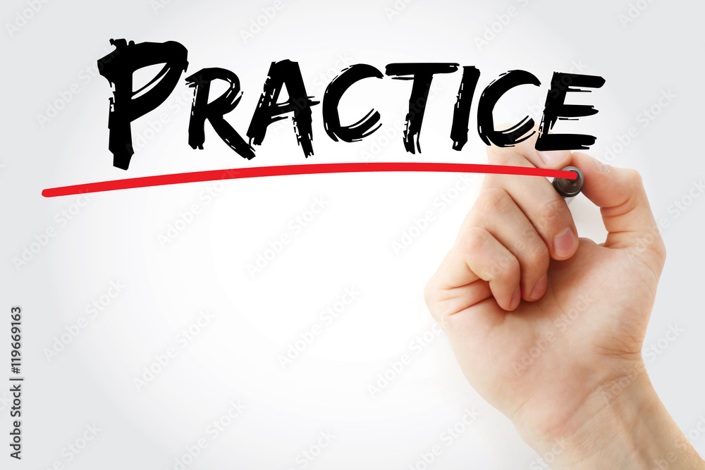 Hand writing Practice with marker, concept background Stock Photo ...