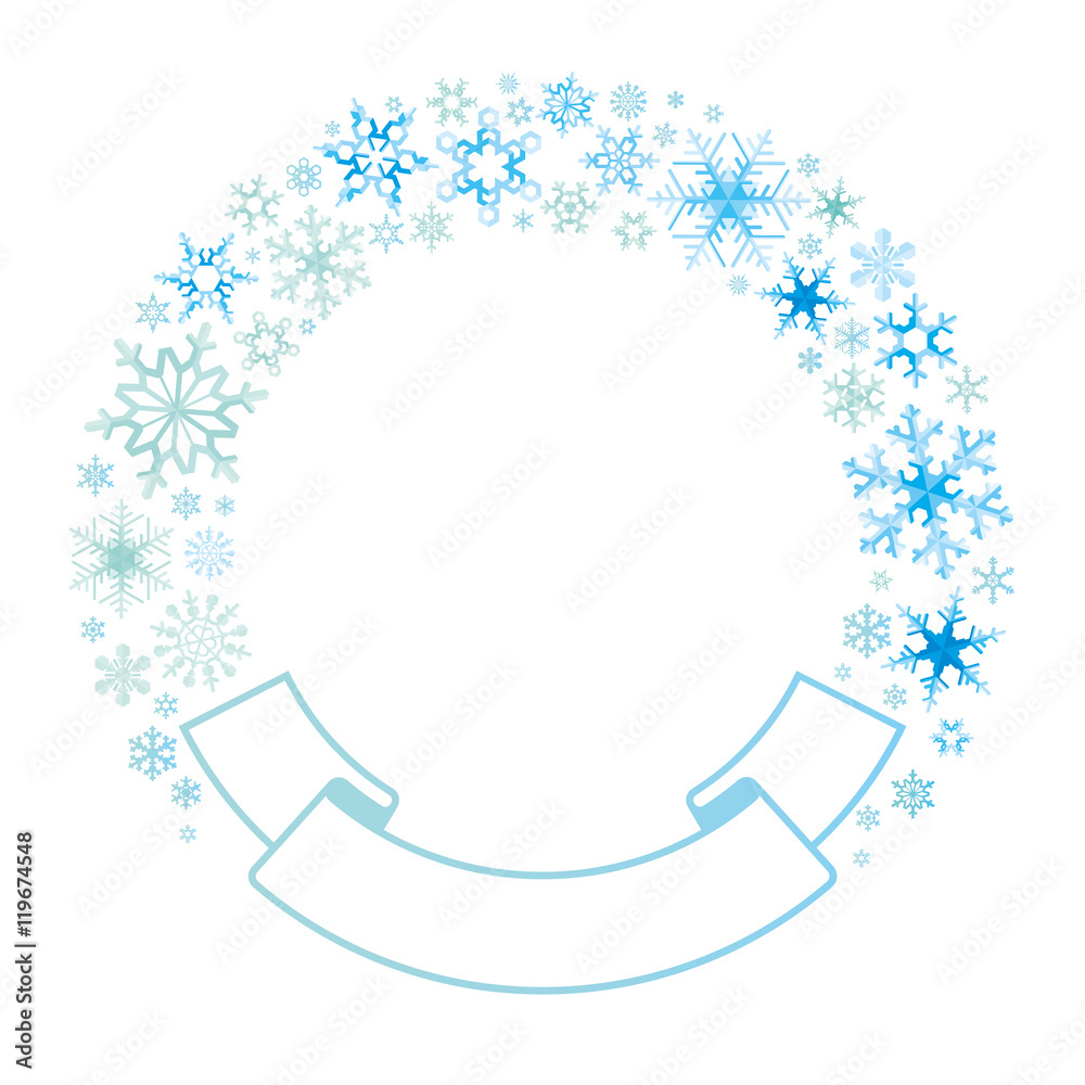 Colorful Snowflakes Border