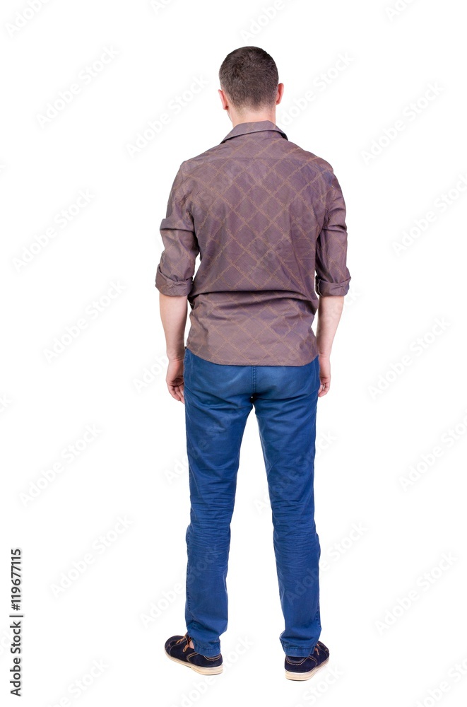 People Back White Background