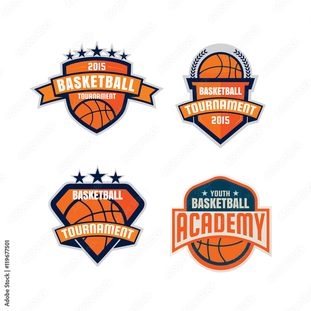 Basketball logo template collection,vector illustration Stock Vector ...