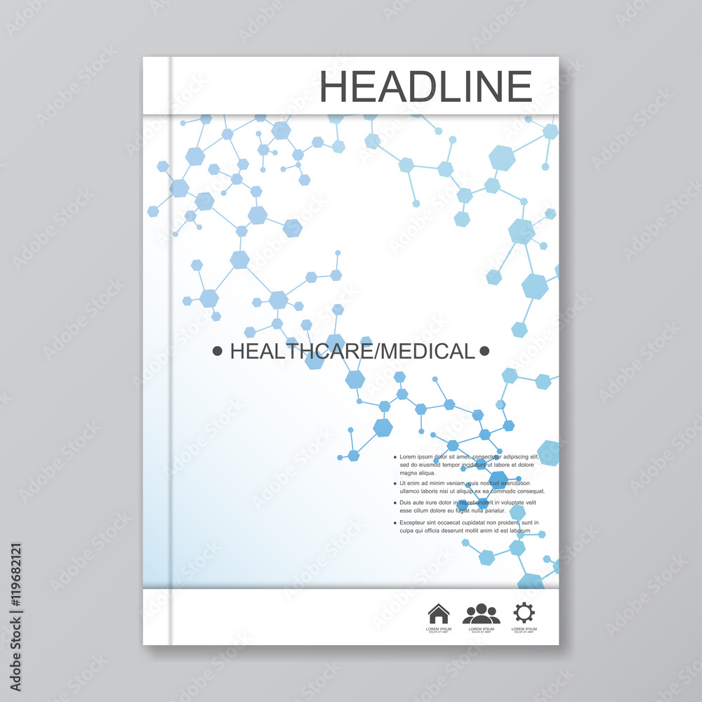 Science vector background. Modern vector templates for brochure, flyer ...