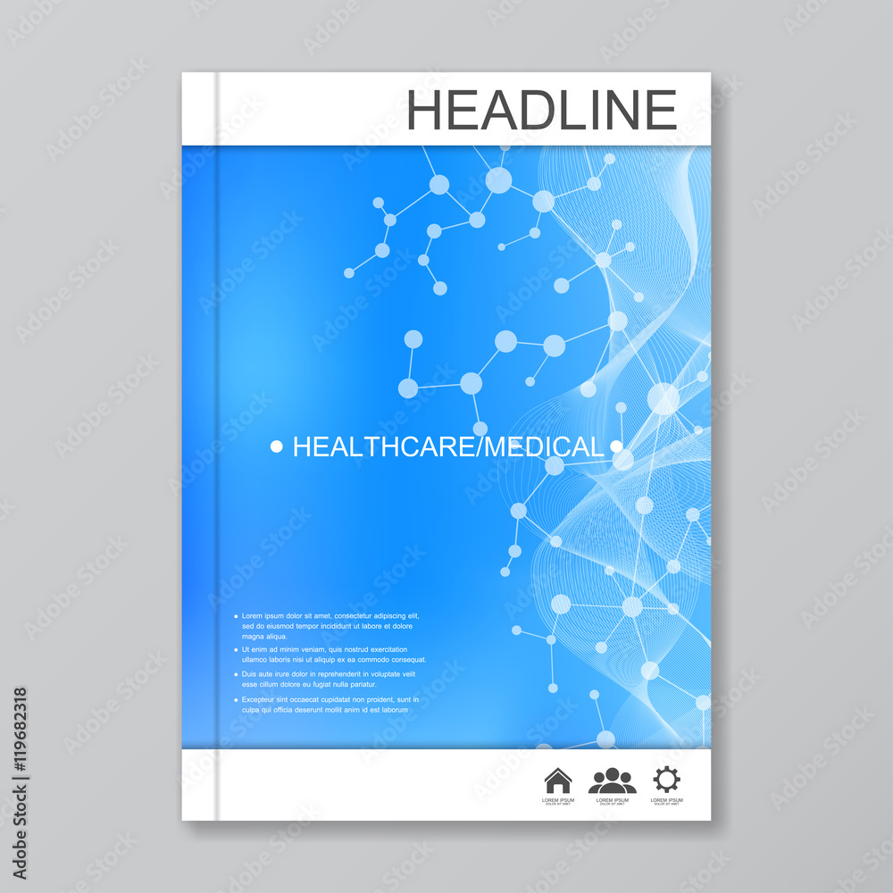 Science vector background. Modern vector templates for brochure, flyer ...