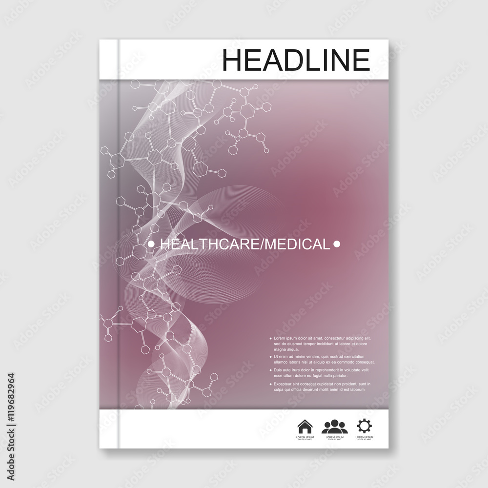 Science vector background. Modern vector templates for brochure, flyer ...