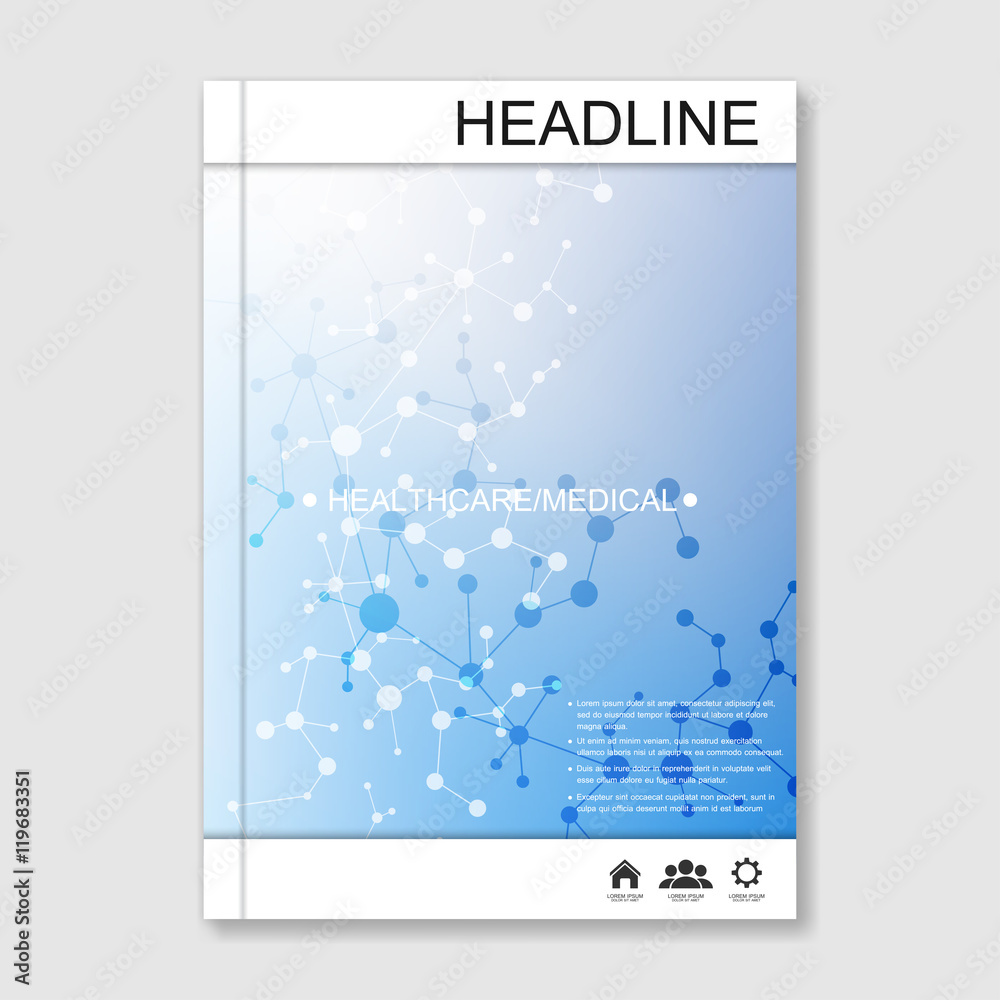 Science vector background. Modern vector templates for brochure, flyer ...