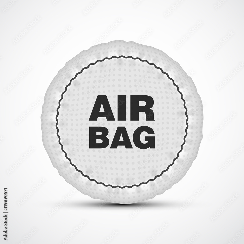 Airbag vector illustration. Isolated car safety cushion. Stock Vector ...