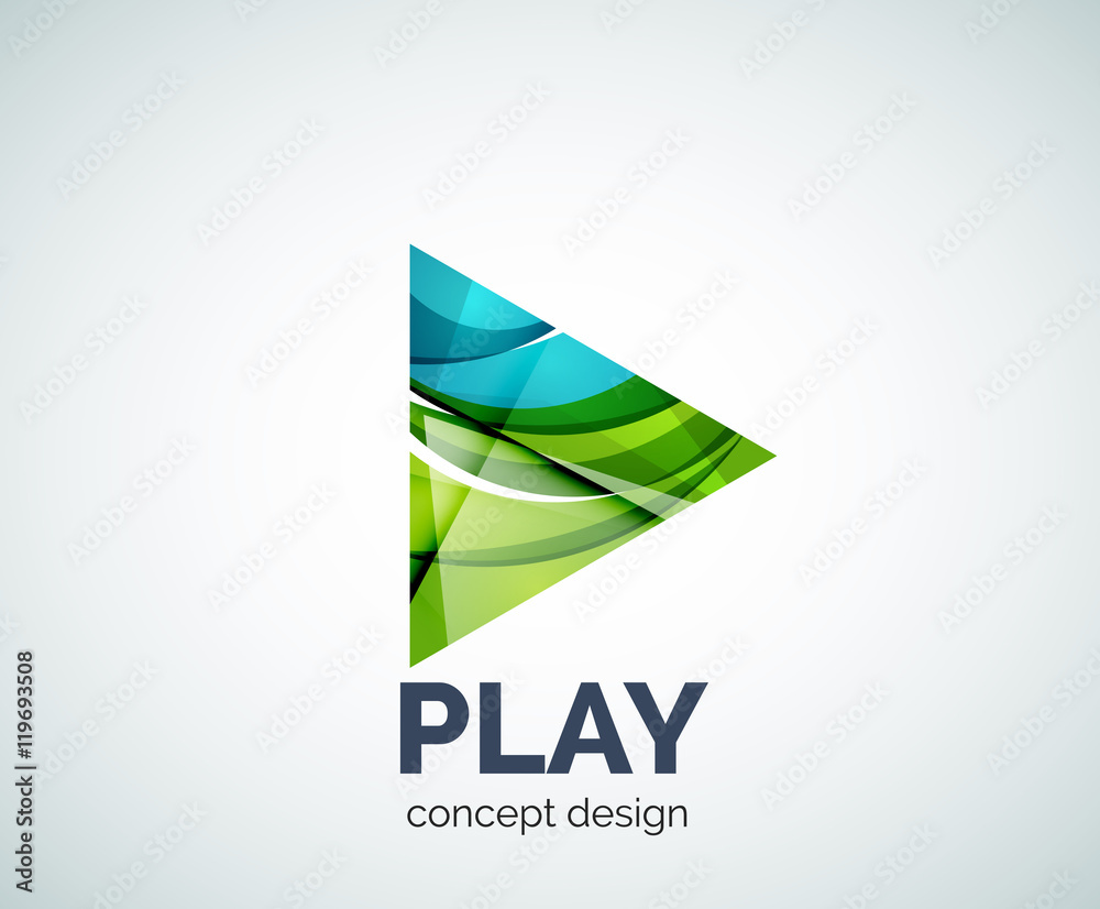 Play button logo business branding icon Stock Vector | Adobe Stock