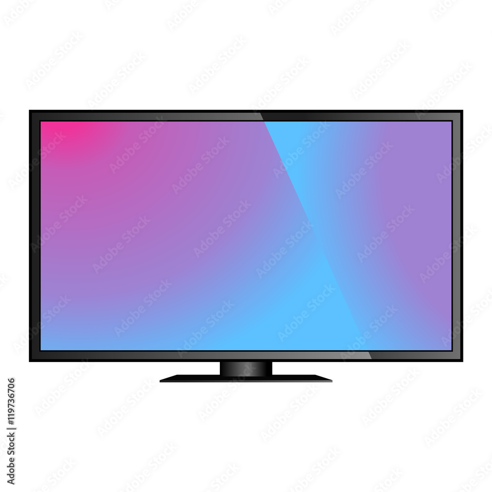 TV screen lcd monitor template vector illustration. Electronic device ...