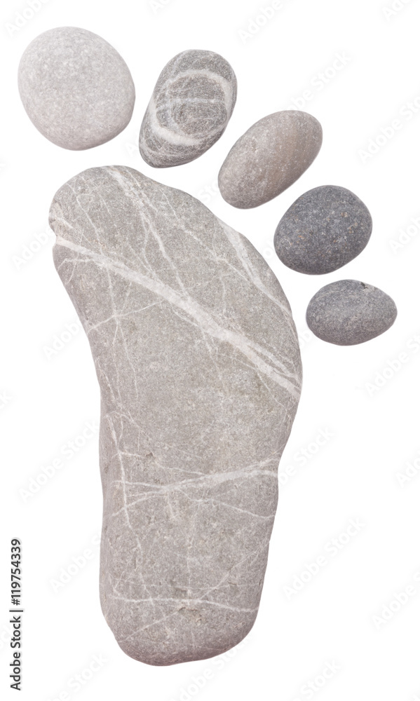 stone foot on white Stock Photo | Adobe Stock