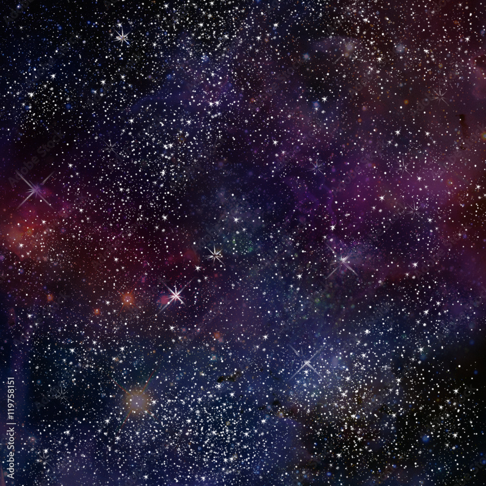 Night sky, Deep outer space abstract background with stars and nebula ...