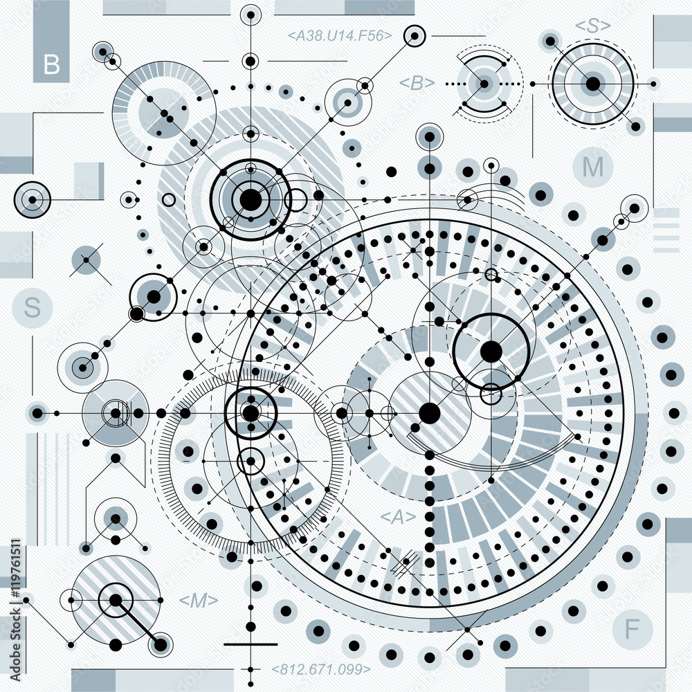 Vector industrial and engineering background, future technical p Stock ...