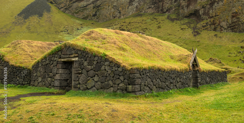 Icelandic ancient house Stock Photo | Adobe Stock