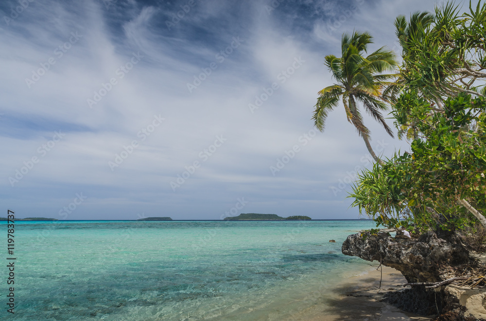 White sand beaches in the kingdom of Tonga Stock Photo | Adobe Stock