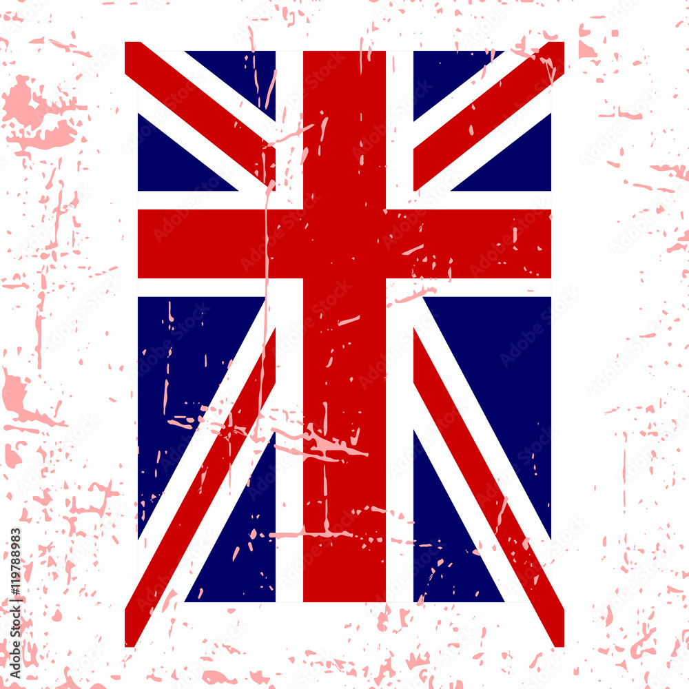 British flag t shirt typography graphics. Blue, red, white national ...
