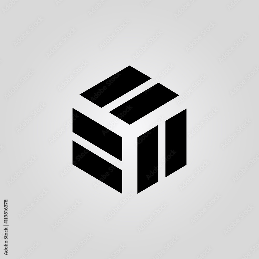 simple cubes logo design concept, vector logo template Stock Vector ...