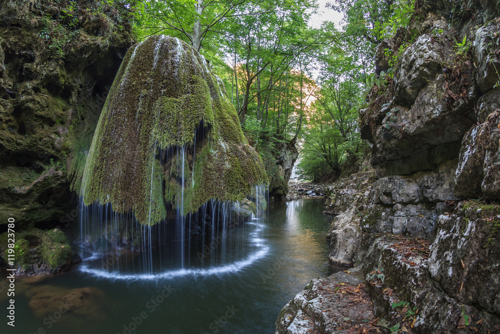 Bigar Cascade Falls in Nera Beusnita Gorges National Park, Romania ...