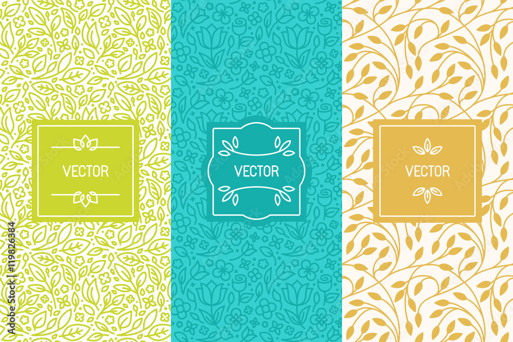 Vector set of packaging design templates Stock Vector | Adobe Stock
