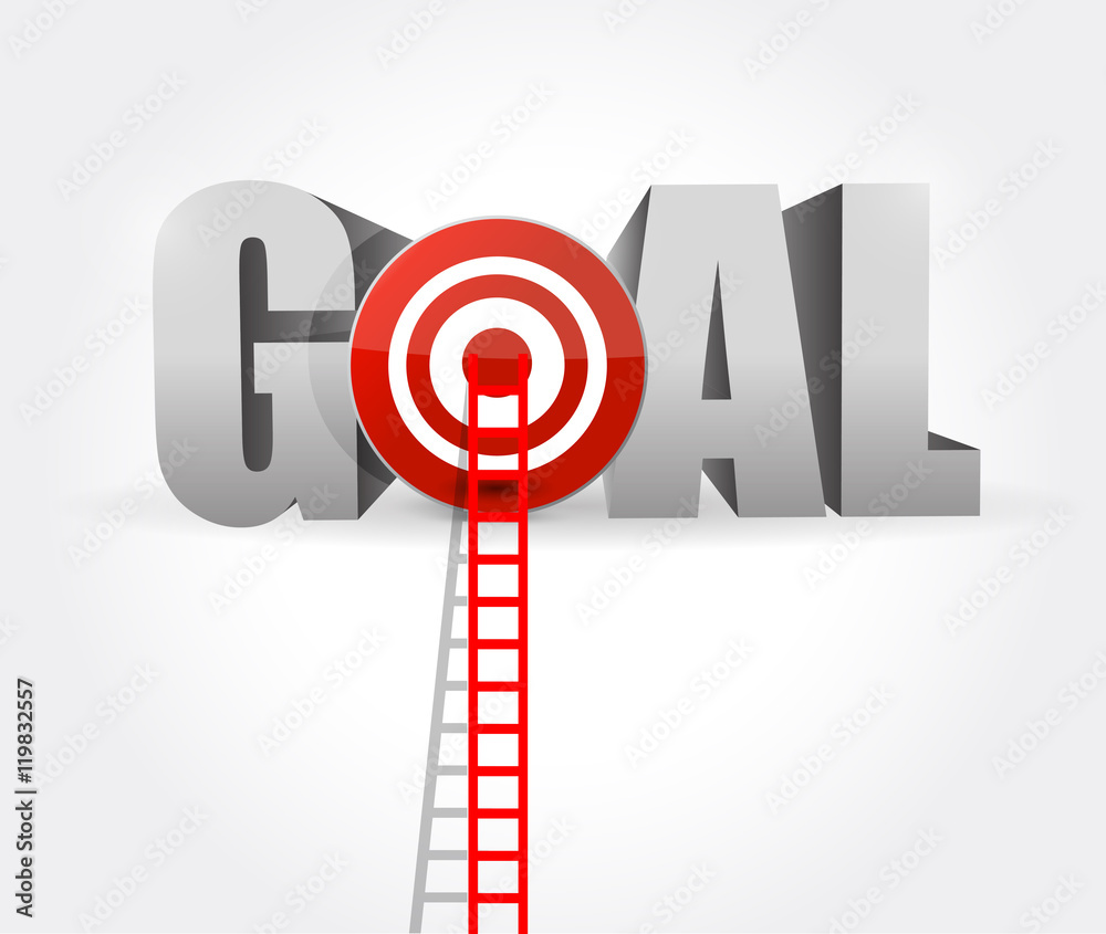 steps to goal success. ladder to your goal Stock Photo | Adobe Stock