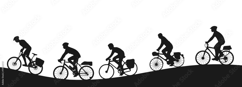 Radfahren Radtour Stock-Vektorgrafik | Adobe Stock