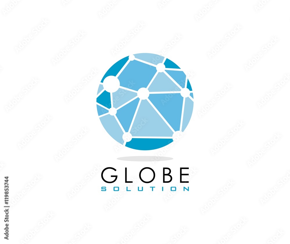 Globe logo Stock Vector | Adobe Stock
