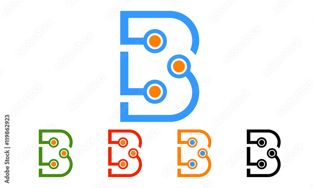 letter b server logo vector Stock Vector | Adobe Stock
