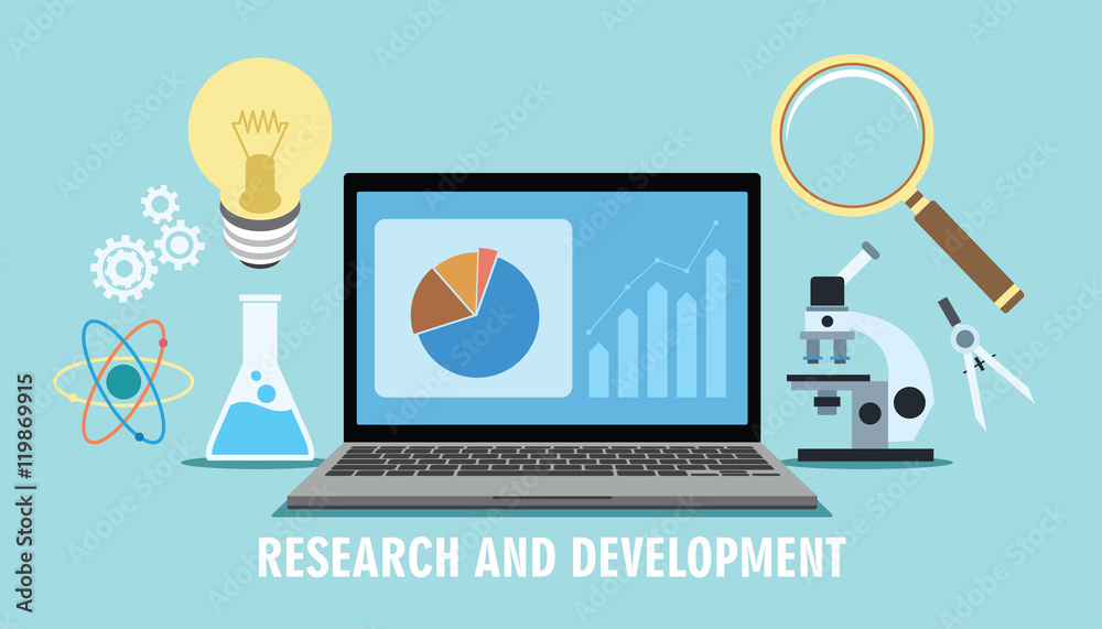 research and development r d concept innovation Stock Vector | Adobe Stock