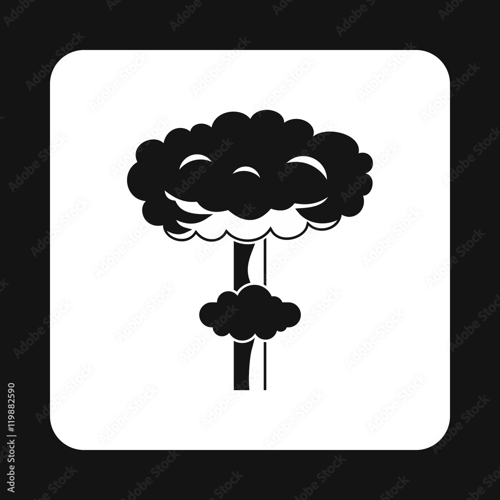 Explosion icon in simple style isolated on white background. Bomb ...