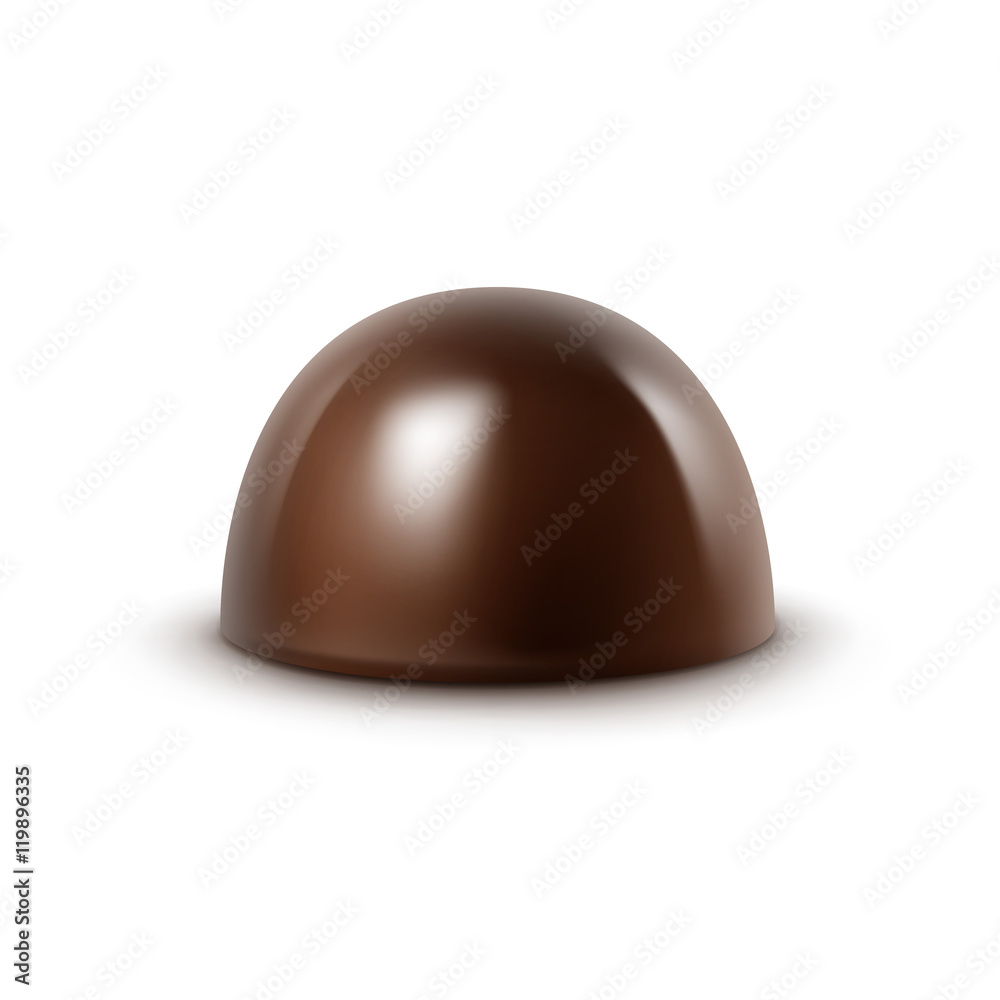 Vector Realistic Dark Black Bitter Chocolate Candy Isolated on ...