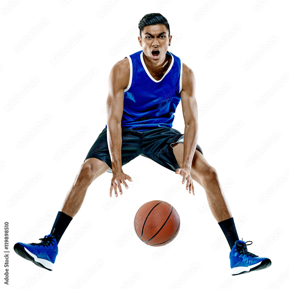basketball player man Isolated Stock Photo | Adobe Stock