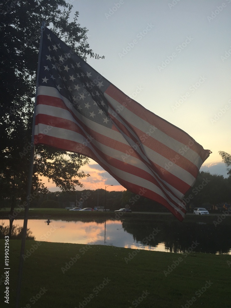 waving American flag Stock Photo | Adobe Stock