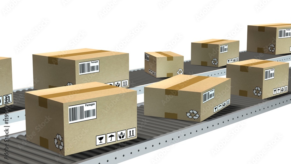 Packages delivery, packaging service and parcels transport Stock ...