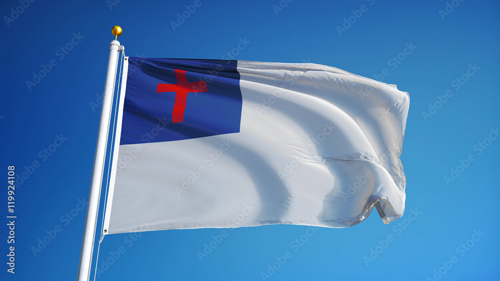 Christian Flag Waving