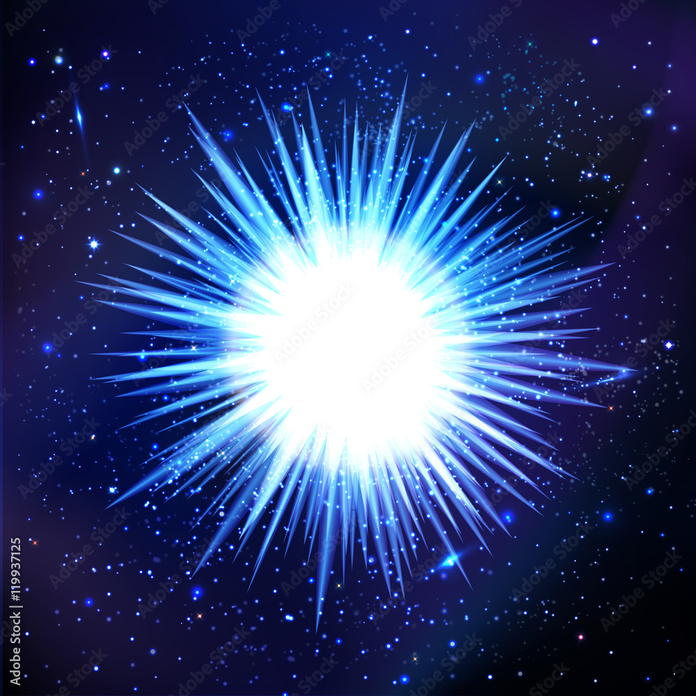 vector illustration. abstract background cosmos. the explosion of a ...