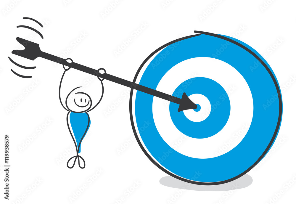 Stick Figure Series Blue / Zielscheibe Stock Vector | Adobe Stock