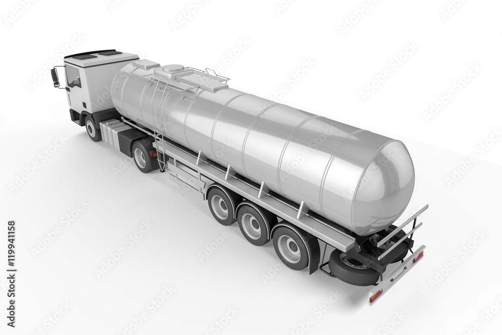 Big Tanker Truck isolated on white background Stock Illustration ...