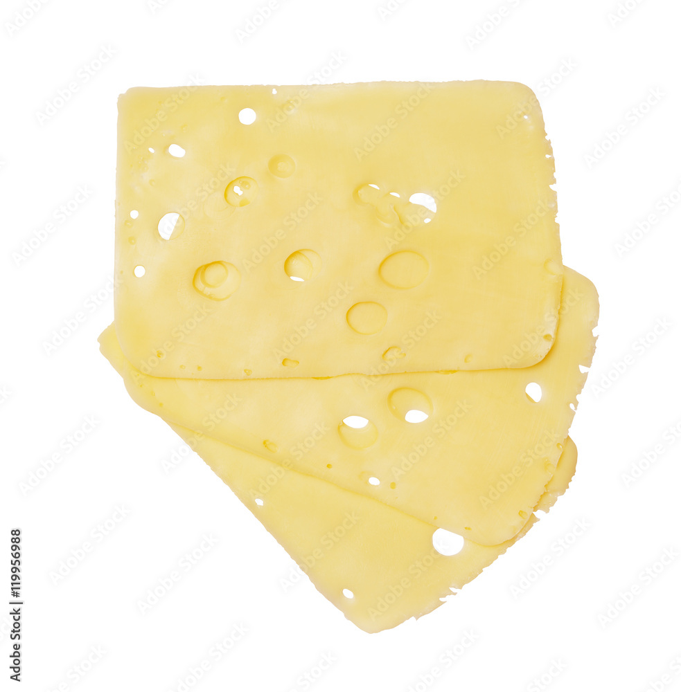 Three cheese slices Stock Photo | Adobe Stock