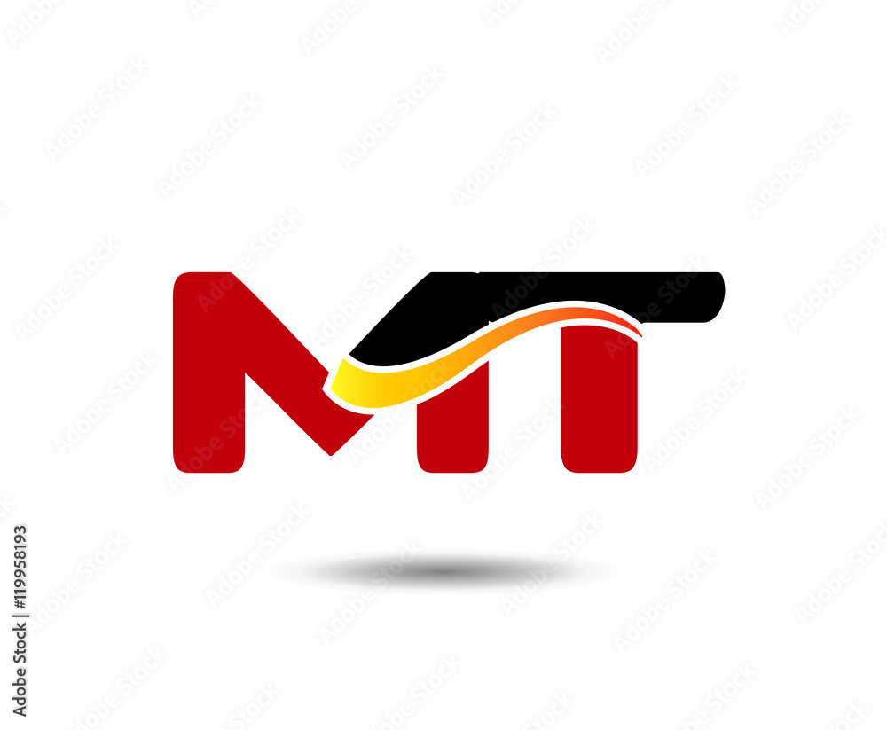 Letter MT Logo Stock Vector | Adobe Stock