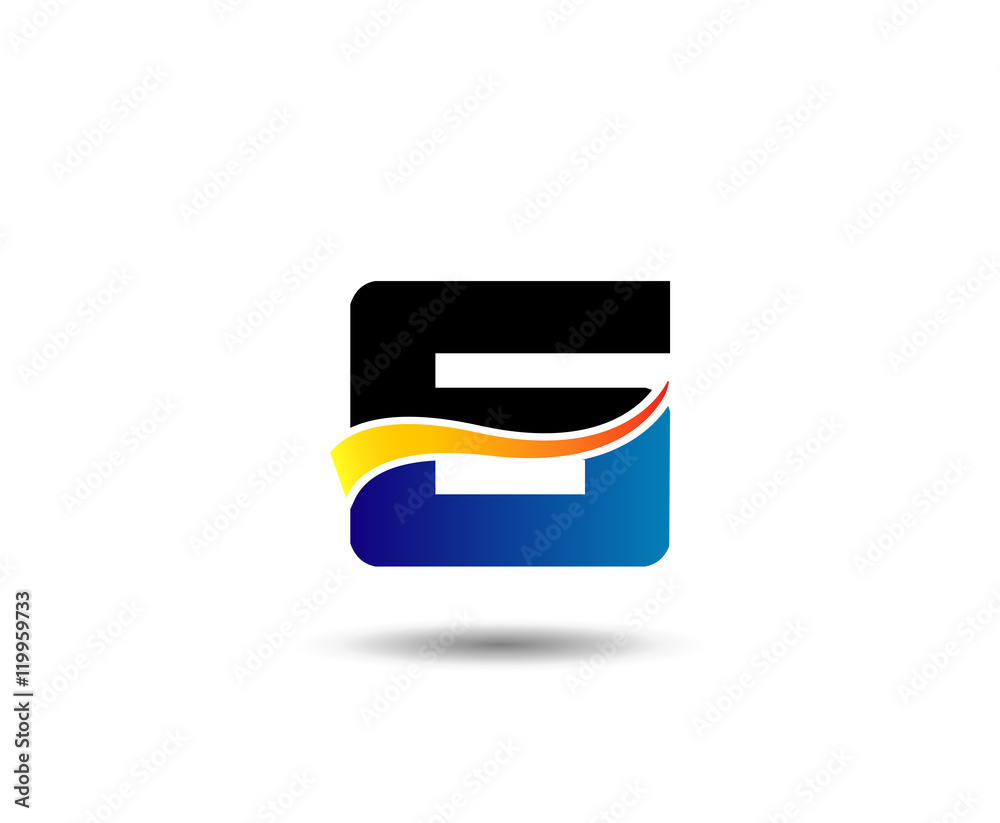 Abstract Number 6 logo Symbol icon Stock Vector | Adobe Stock