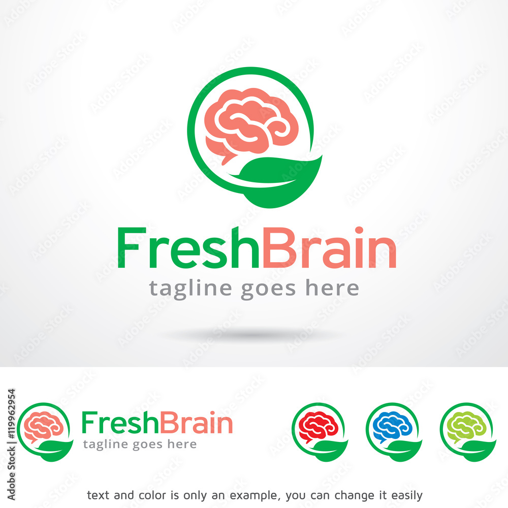 Fresh Brain Logo Template Design Vector Stock Vector | Adobe Stock