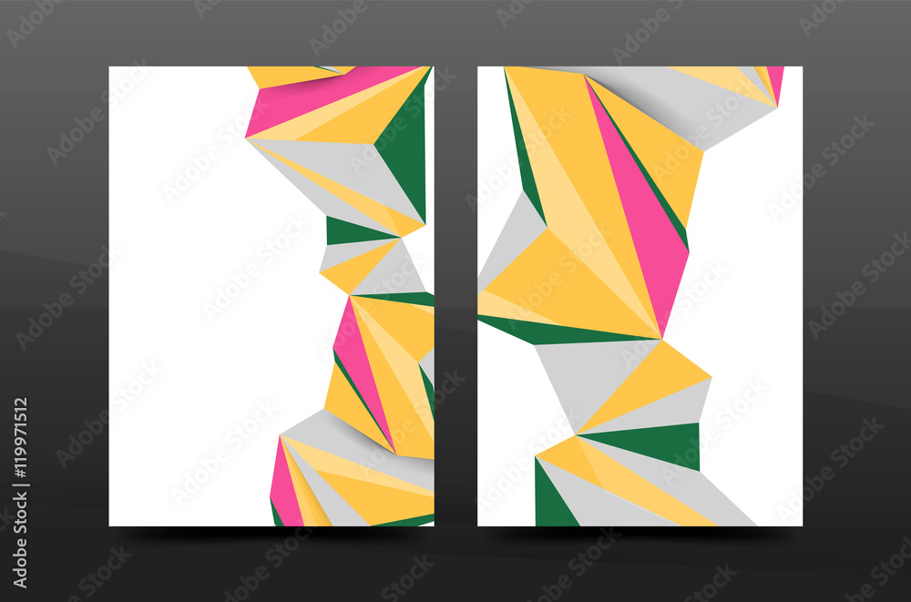 Colorful geometry design annual report a4 cover brochure template ...